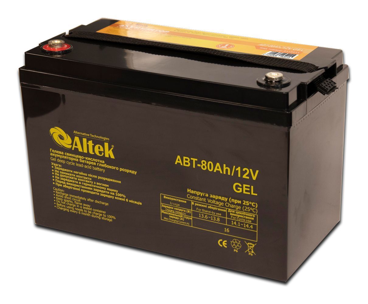 Акумуляторна батарея ALTEK ABT 80AH 12V GEL в інтернет магазині Svitlobud